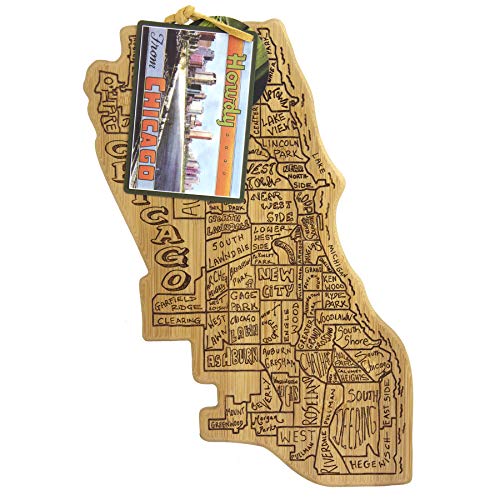 Totally Bamboo Chicago City Life Cutting Board, 7-7/8" x 15-3/4"