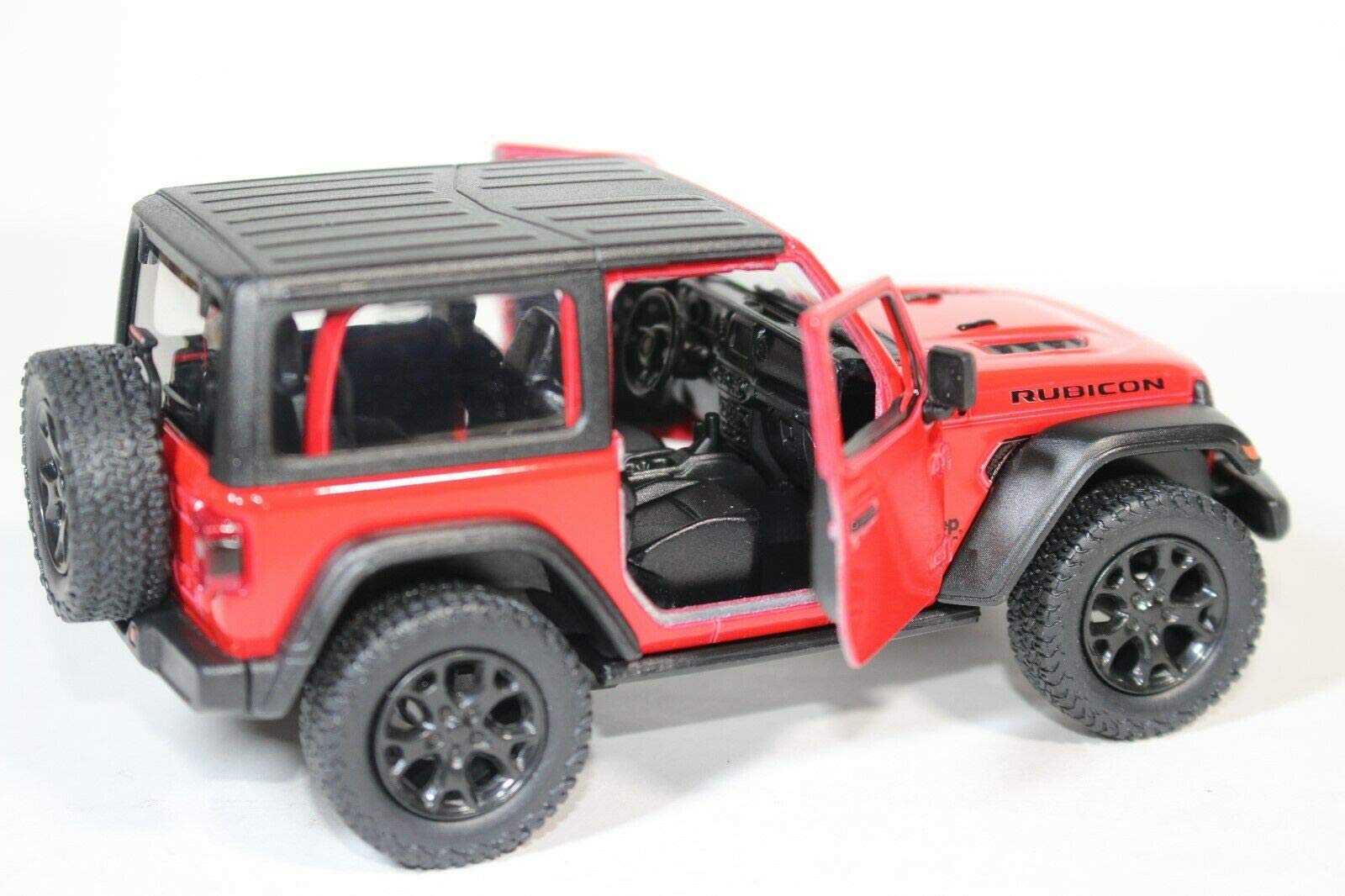 KiNSMART 2018 Jeep Wrangler Rudicon Hard Top Red 5" 1:34 Scale Die Cast Metal Model Toy w/ Pullback Action