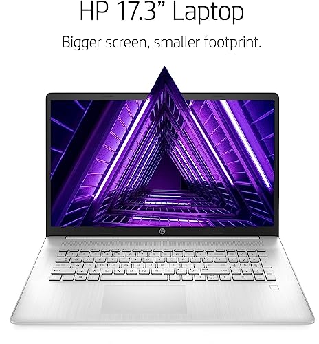 HP 17" HD+ Touchscreen Laptop, AMD Ryzen 3 5300U Processor,16GB RAM, 1TB PCIe SSD, Wi-Fi 6, Backlit Keyboard, Fingerprint Reader, HDMI, Webcam, Bluetooth, Windows 11, Natural Silver