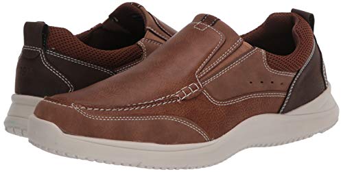 Nunn Bush Men's Conway Slip-On Moccasin Toe with Comfort Gel Loafer, Tan, 13 Wide