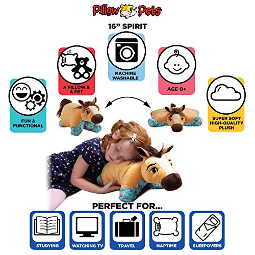 Pillow Pets NBCUniversal Spirit Riding Free Sleeptime Lite 11β Stuffed Animal Plush Nightlight