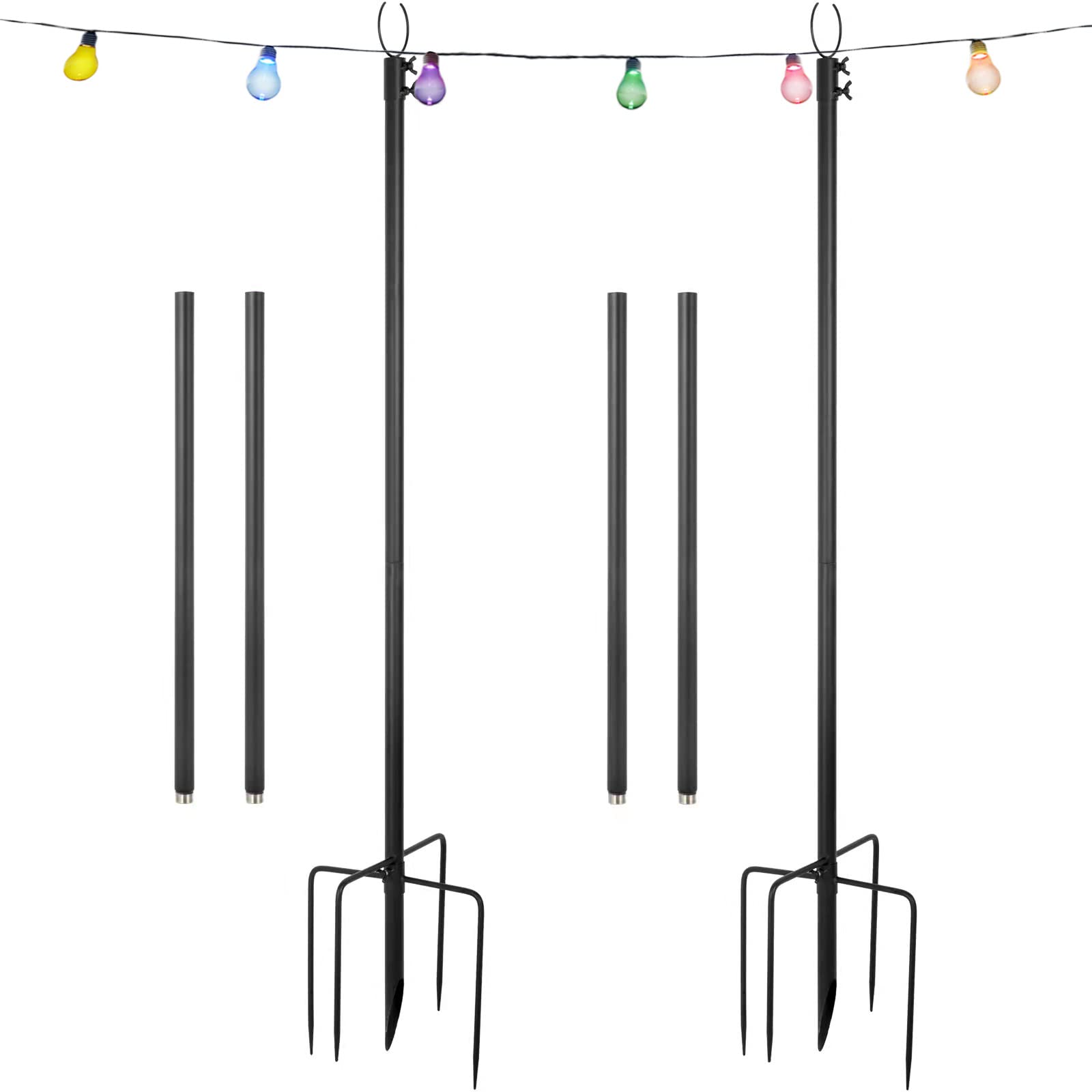 NW String Lights Poles for Outdoors 1pc 2pc Suitable for Gardens terraces Birthday Parties Wedding Parties
