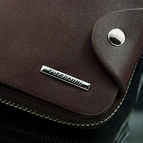Charming Purse Leather Billfold Card Handbag Mens Holder Zip Clutch Wallet