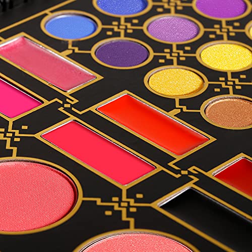 Makeup Palette for Teens, DE’LANCI Pro Makeup Pallet Gift Set for Teen Girls and Women,Beginners, 78 All in One Make up Eyeshadow Kit,Full Makeup Starter Kit for Young Teens Beginners or Pros