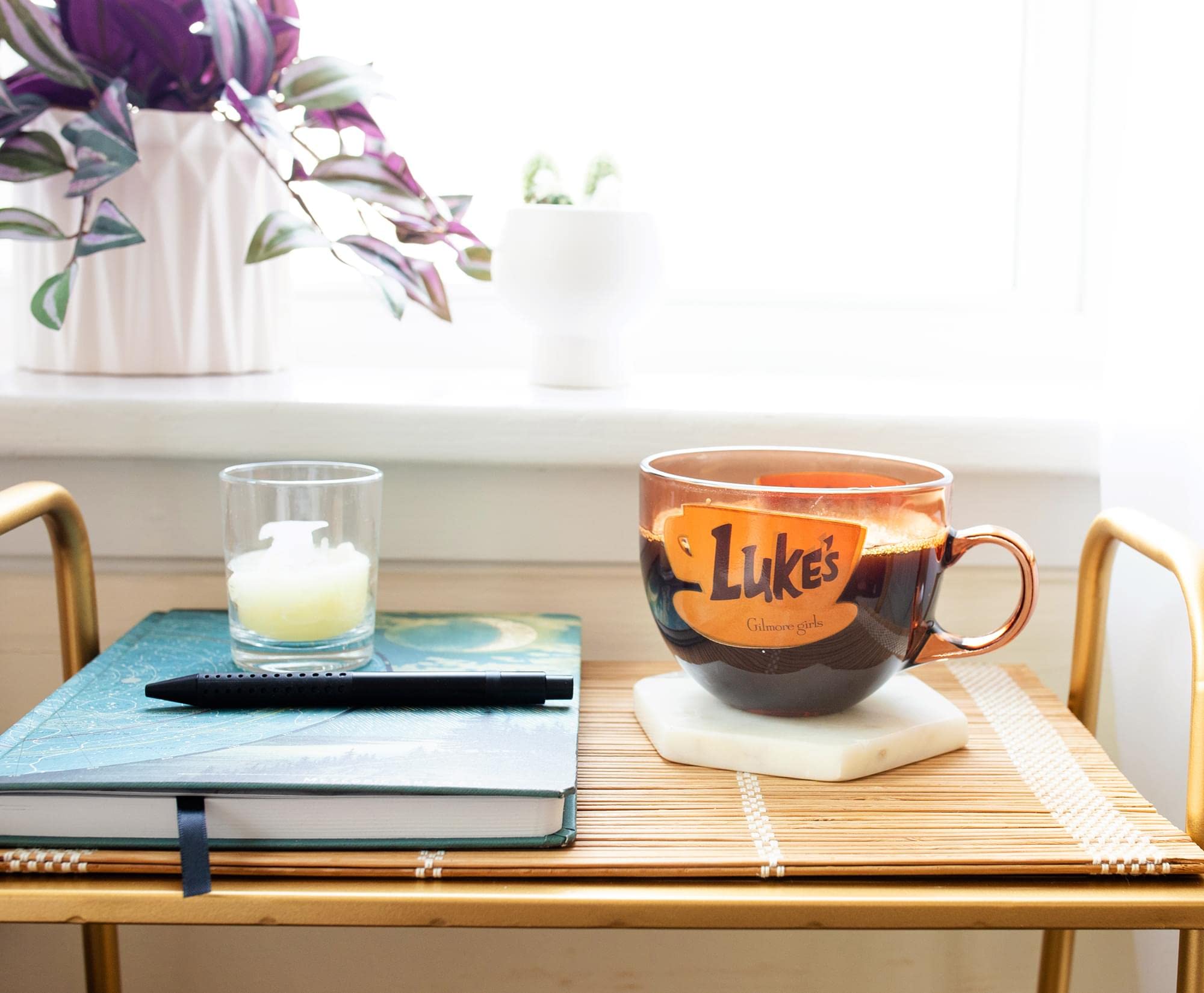 Gilmore Girls Luke's Diner Glass Mug | Large Coffee Cup For Espresso, Tea, Mocha | Holds 16 Ounces