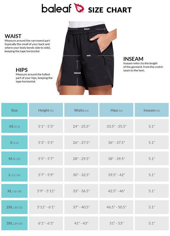 BALEAF Women's 5" Athletic Hiking Shorts Running Zipper Pockets Quick Dry Lightweight for Summer Golf Workout UPF 50+ Khaki Size S