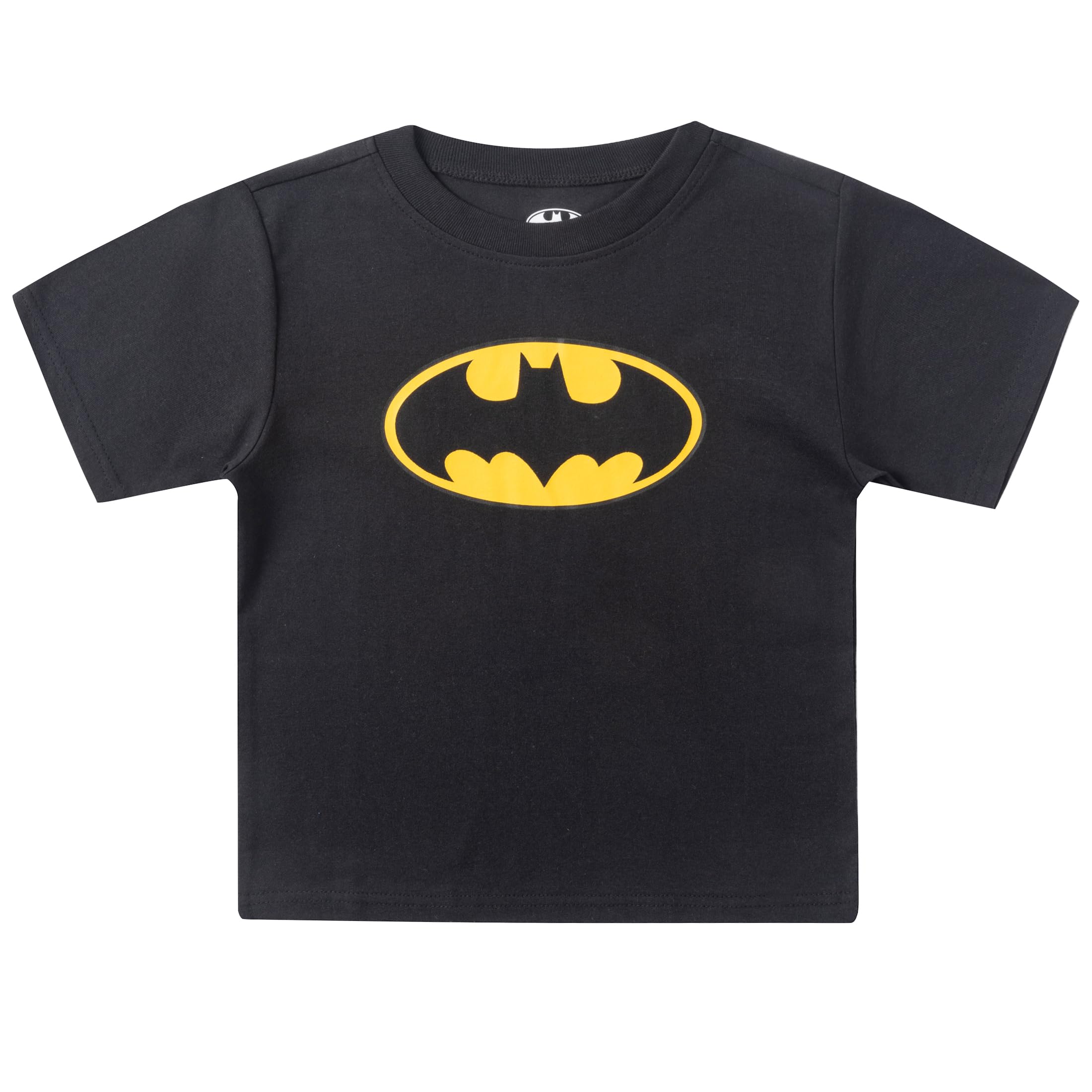 BATMAN Boys’ T-Shirt and Jogger Pants Set for Toddler and Little Kids – Yellow/Black/Grey