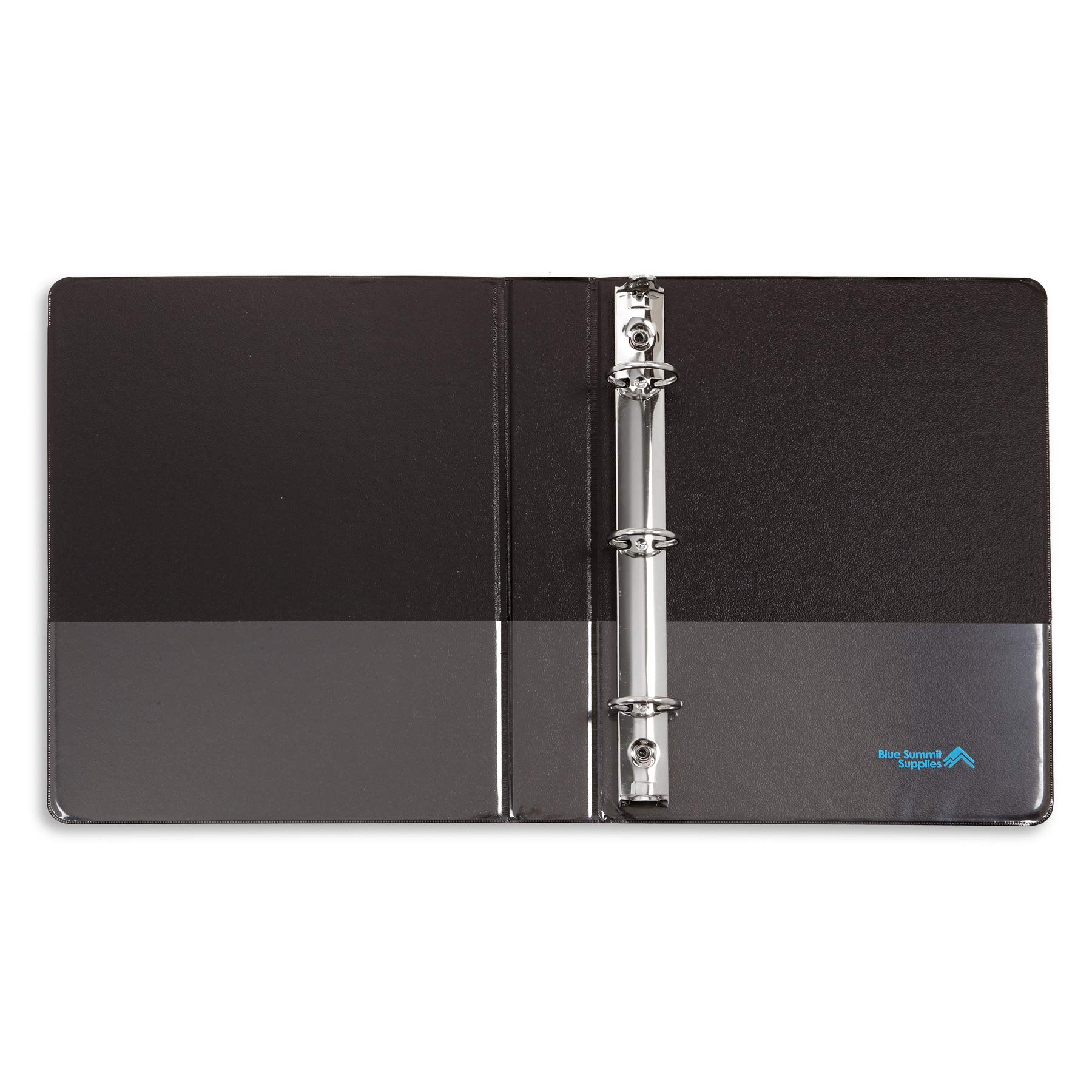 Blue Summit Supplies Mini 3-Ring Binder, Junior 1 Inch Mini Binder, Small 3-Ring Binder, Small Size Fits 5 1/2 x 8 1/2 Binder Paper, Set of Small Binders Ideal for Playbills or Planner, Black, 6 Pack