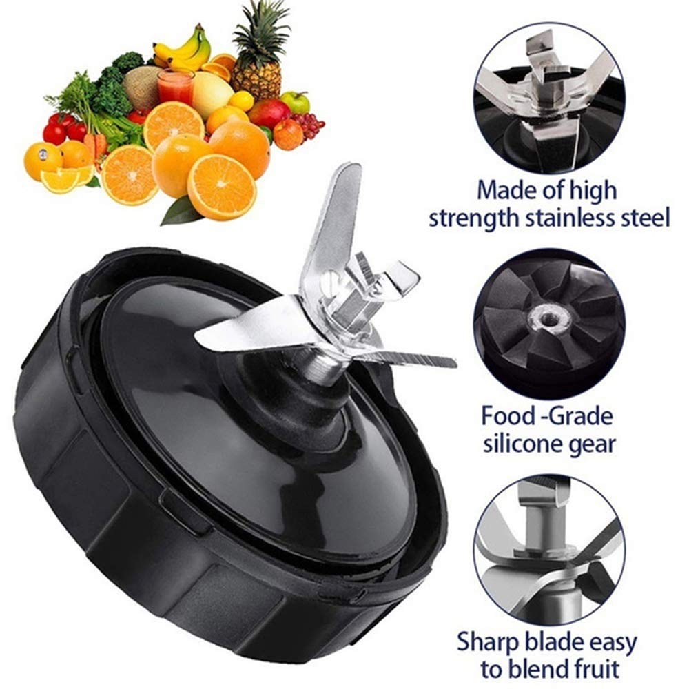 Blender Blade Replacement Parts Suitable for Ninja Blender 7 Fins with 1 Extra Sealing Ring for Nutri Ninja Auto iQ BL682-30 BL642-30 BL450-30 BL482-30 BL687CO-30