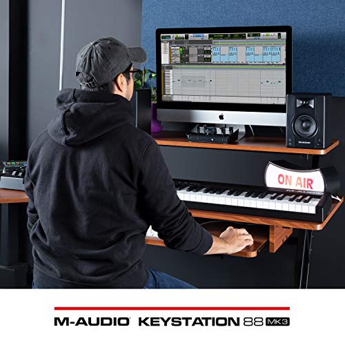 M-Audio Keystation 88 MK3 β 88 Key Semi Weighted MIDI Keyboard Controller for Complete Command of Virtual Synthesizers and DAW parameters