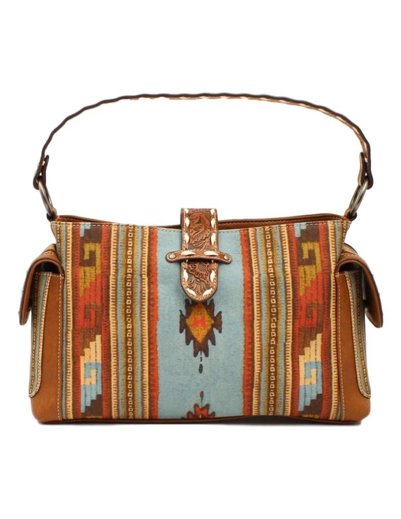 M&F Western N770003597 Southwest Satchel Clutches Weapon Tote Bags, Multi-Color