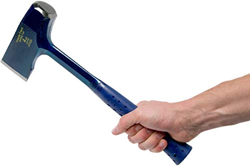 ESTWING Fireside Friend Axe - 14" Wood Splitting Maul with Forged Steel Construction & Shock Reduction Grip - E3-FF4, Blue