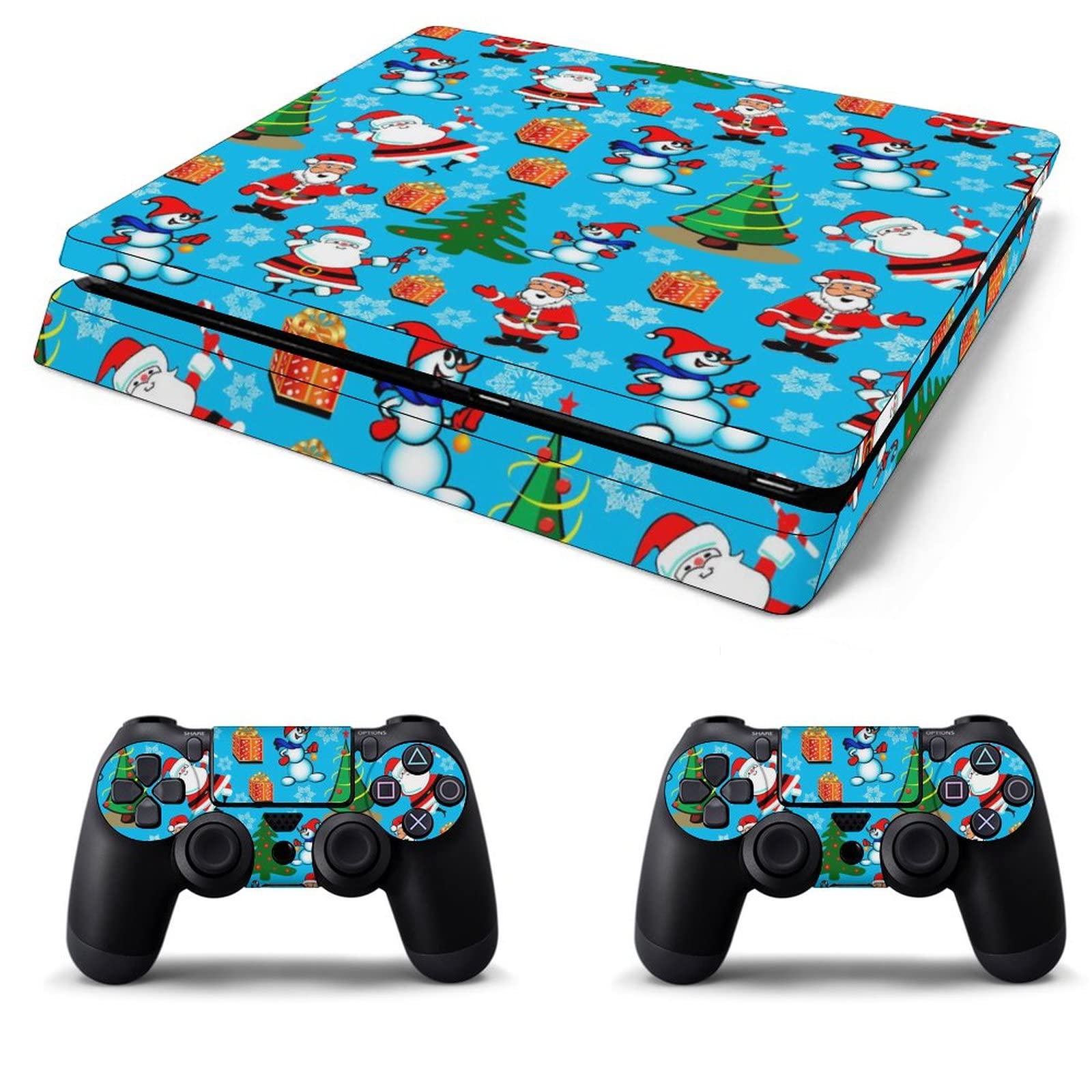 Christmas Trees Gifts Sticker for P-S4 Controller Full Protective Skin Cover Design Wrap Decal Sticker Compatible with P-S4 Print