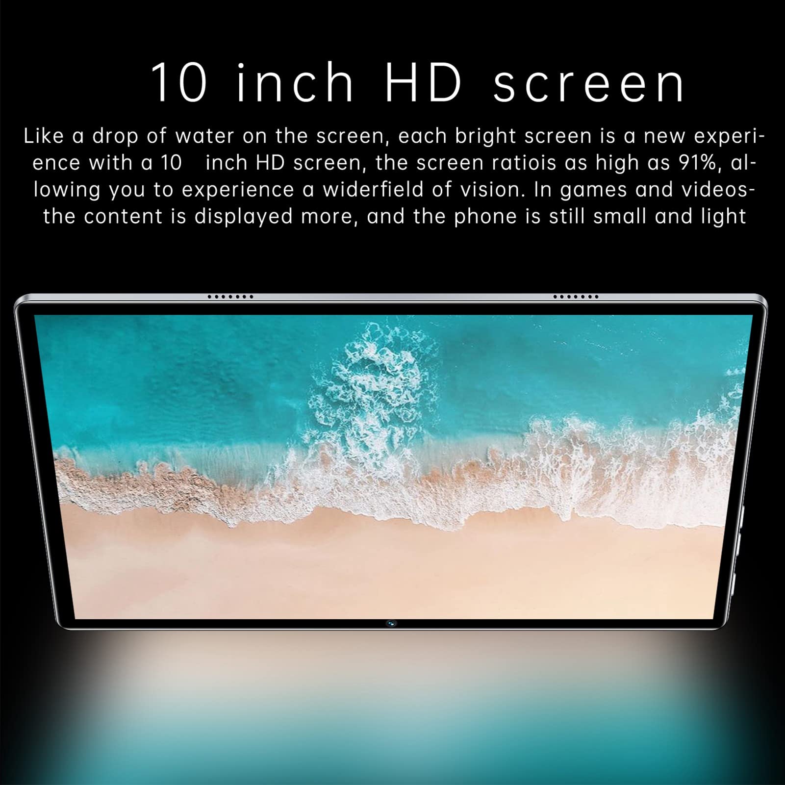 ciciglow 10 Inch Tablet, 4G Calling Tablet PC, 6GB RAM 256GB ROM, 1200x1920 FHD IPS Screen, 8 Core CPU, 5MP+13MP Camera, 7000mAh, 5G WiFi, Bluetooth, GPS(Gray)