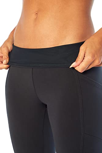 Marika Women's Standard Cameron High Rise Tummy Control Legging, Black, Medium