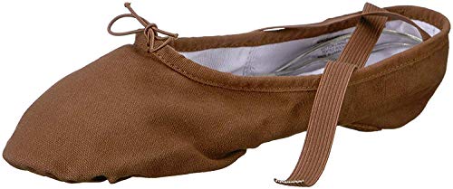 Bloch Women's Dance Men's Pump Split Sole Canvas Ballet Slipper/Shoe, Cocoa, 11