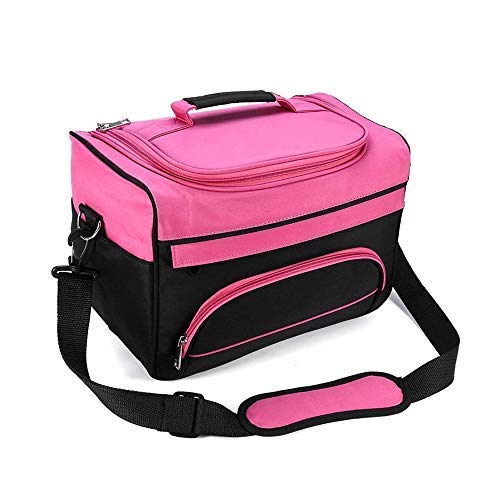 BOOFIRE Professional Cosmetics Beauty Hairdressing Styling Bag, Multi-functional Hair Makeup Salon Hairdresser Toiletry Organizer Tool Bag Case Holder Box with Strap for Hair Stylist Shoulder Carrying