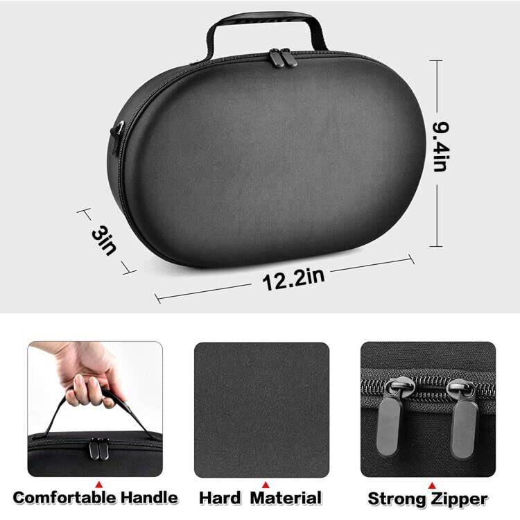 Carrying Case Compatible with Meta Quest Pro/ for Meta Quest 3, Virtual Reality Headset Game System Storage Holder, VR Accessories Travel Organizer for Controllers, Charging Dock, Cables (Box Only)