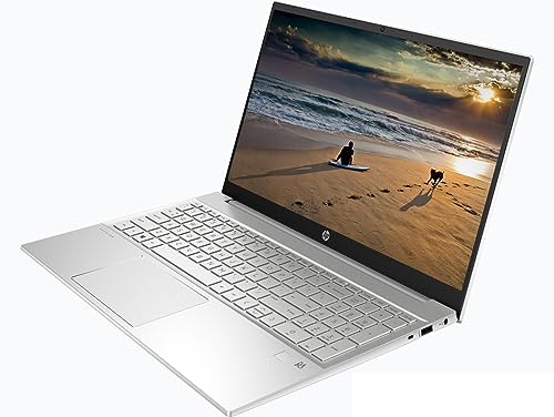 HP Pavilion 15.6 Inch FHD Touchscreen Business Laptop with 12th Gen Intel Core i7-1255U, 8GB RAM, 512GB SSD, Backlit Keyboard, HDMI, Windows 11 Pro, Silver, PCM