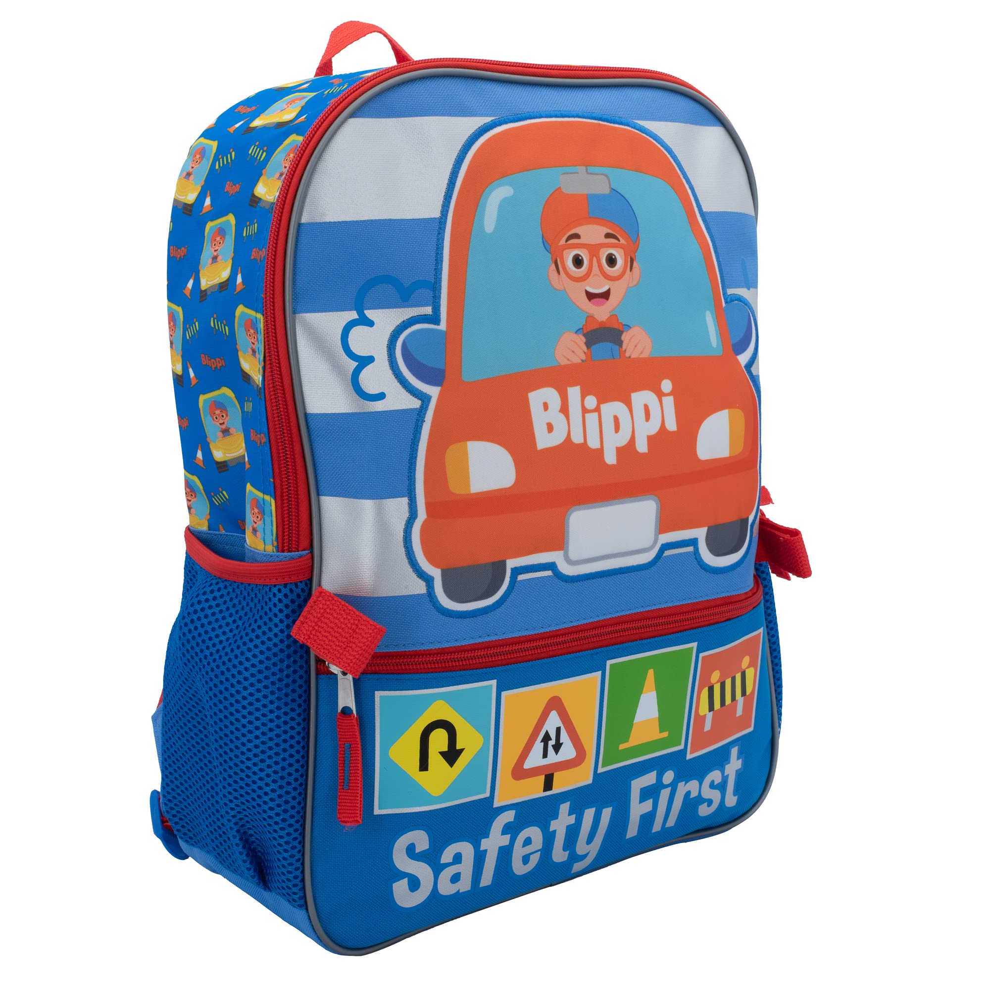 Blippi 2 Piece Backpack Set, Pre-school Girls & Boys 16" Kids Travel Bag, Blue
