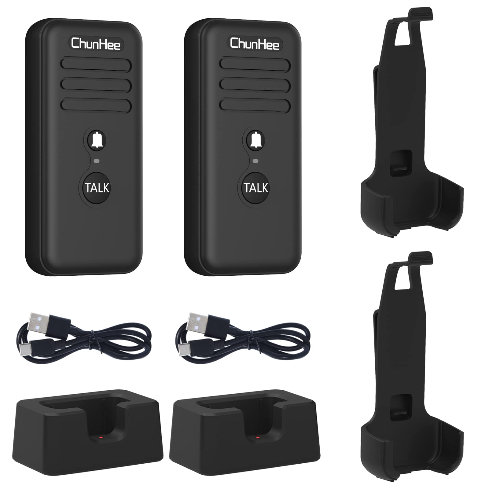 ChunHee Wireless Home Intercom System for Elderly, 1/2 Mile Intercom System for Home Use Two-Way Communication Caregiver Pager Nurse Calling Home Intercom System for Patient/Senior/Disabled/Pregnant