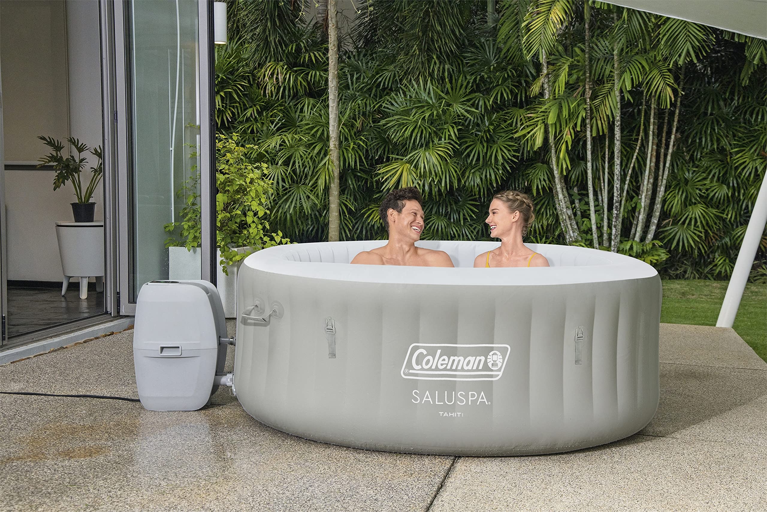 Coleman SaluSpa Tahiti Inflatable Hot Tub Spa, 2-4 Person AirJet Spa