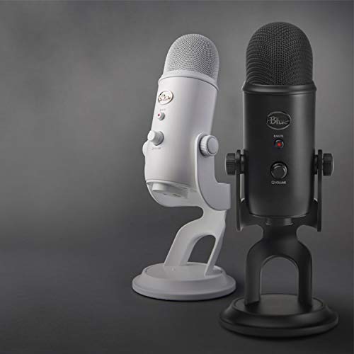 Blue Yeti USB Mic for Recording & Streaming on PC and Mac, 3 Condenser Capsules, 4 Pickup Patterns, Headphone Output and Volume Control, Mic Gain Control, Adjustable Stand, Plug & Play - Platinum