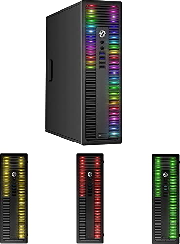 HP ProDesk Desktop RGB Lights Computer Intel Core i5 4570 3.2 GHz 8GB RAM 256GB SSD Win 10 Pro WiFi, Gaming PC Keyboard, Mouse(Renewed)