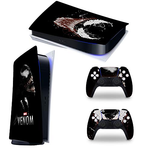 Black Spider PS5 Digital Edition Whole Body Vinyl Skin Sticker Decal Cover for Playstation 5 Digital Edition System Console and Controllers