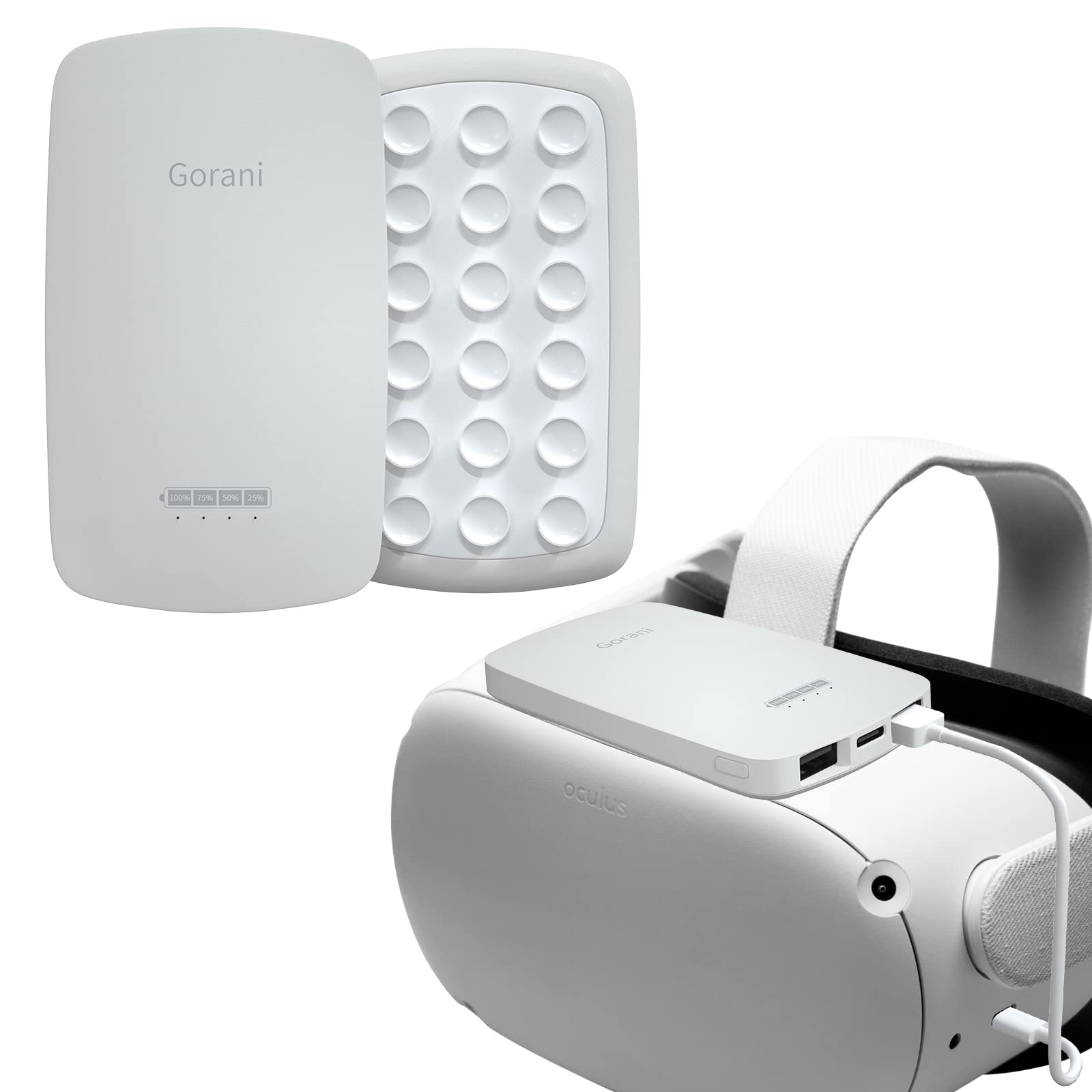 Battery Pack for Meta Oculus Quest 2 5000mAh Extra 2 Hours Playtime Meta Oculus Quest 2 VR Extended Extra Battery Pack