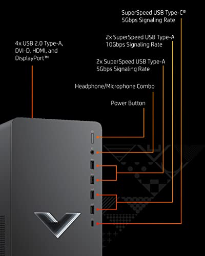 HP Victus 15L Gaming Desktop, NVIDIA GeForce RTX 1660 SUPER Graphics, Intel Core i3-12100F 8GB RAM 256GB SSD Windows 11 Home (TG02-0032, 2022)(Renewed)