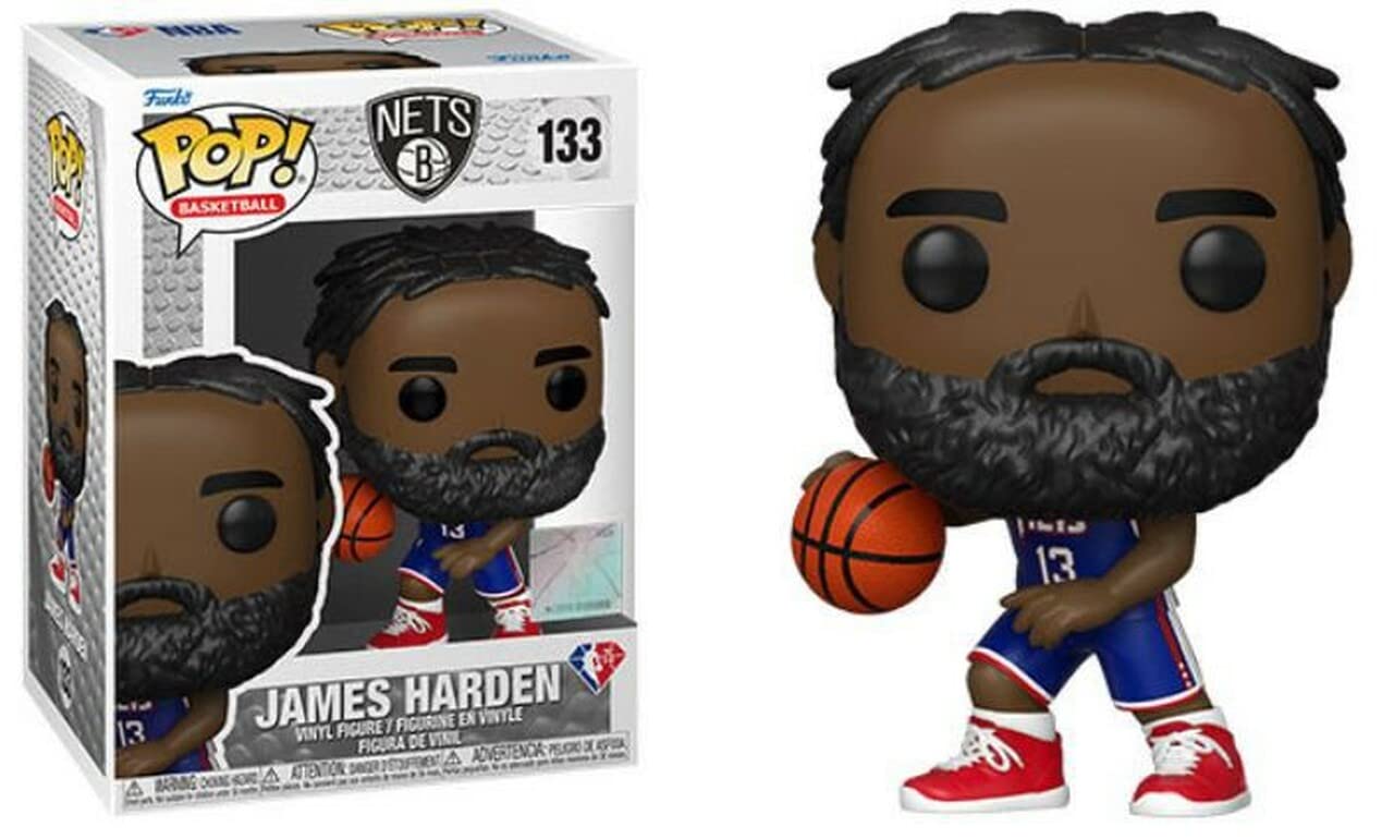 POP NBA: Nets - James Harden (City Edition 2021) Funko Vinyl Figure (Bundled with Compatible Box Protector Case)