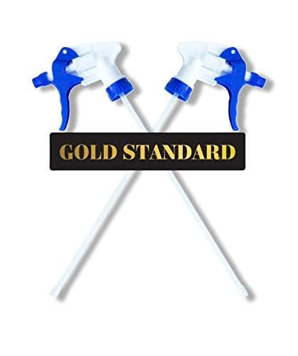 Gold Standard 32 oz Spray Bottle Trigger Replacement -- Commercial Spray Nozzles -- Trigger Sprayer Bottle Heads for Plastic Spray Bottles -- Spray Triggers for Industrial Spray Bottles (12 Triggers)