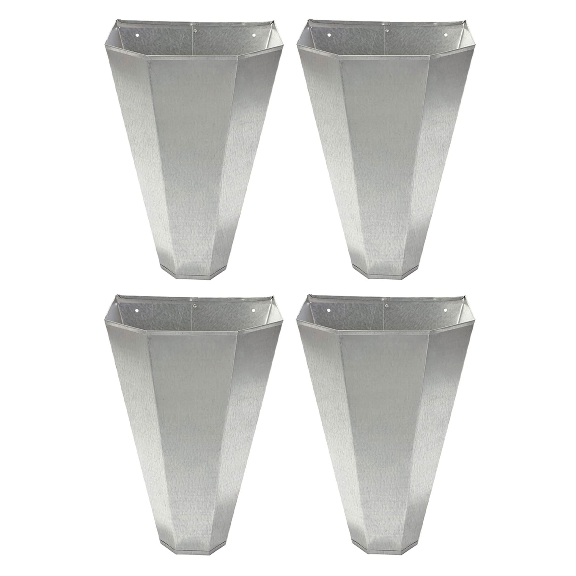 Little Giant RC2 Galvanized Steel Medium Poultry Restraining Flat Back Design Funnel Cone for Chicken, Birds, and Turkeys up to 10 Pounds, (4 Pack)