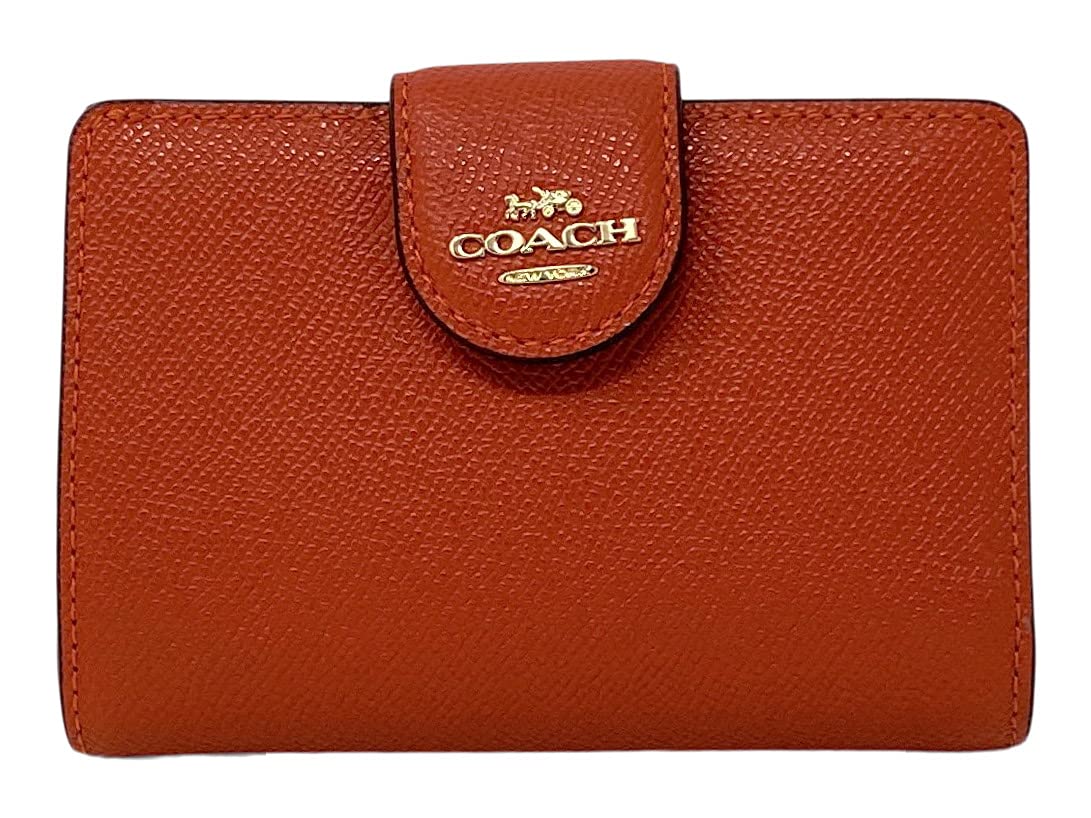 Coach Crossgrain Leather Medium Corner Zip Wallet Style No.6390 Mango