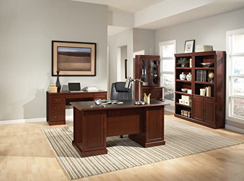 Sauder Heritage Hill 4 tier Library With Doors - Classic Cherry finish