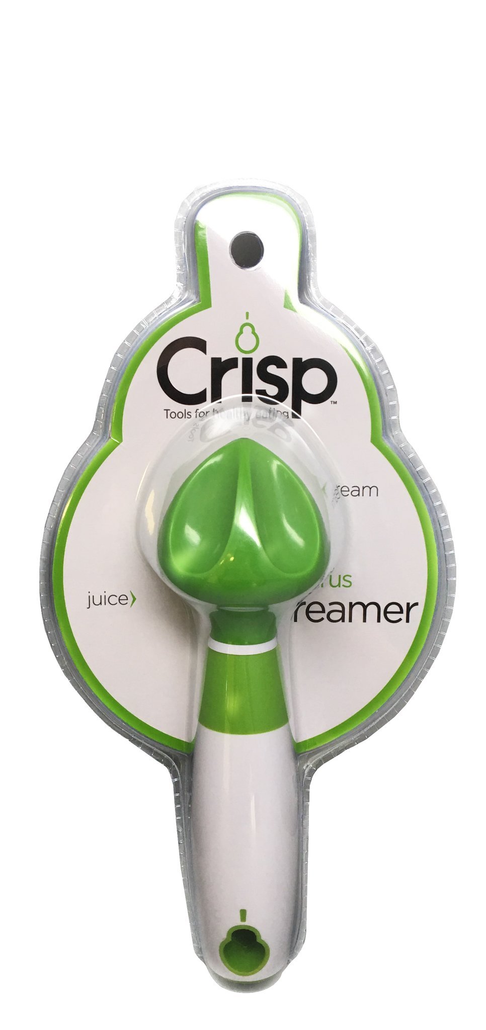 Crisp Lemon Citrus Juicer Reamer - Handheld Lime Orange Juice Squeezer - Plastic Juice Extractor, Manual Fruit Juicer with Ergonomic Handle - Fresh Lemon Juice Kitchen Tool, Durable, Dishwasher Safe