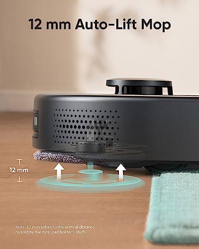 eufy Clean X9 Pro CleanerBot with MopMaster Adaptive Pressure Cleaning, 2 Rotating Mops, Carpet Detection with 12 mm Auto-Lifting Mops, Auto-Clean Station, 5,500 Pa Suction, and AI Obstacle Avoidance