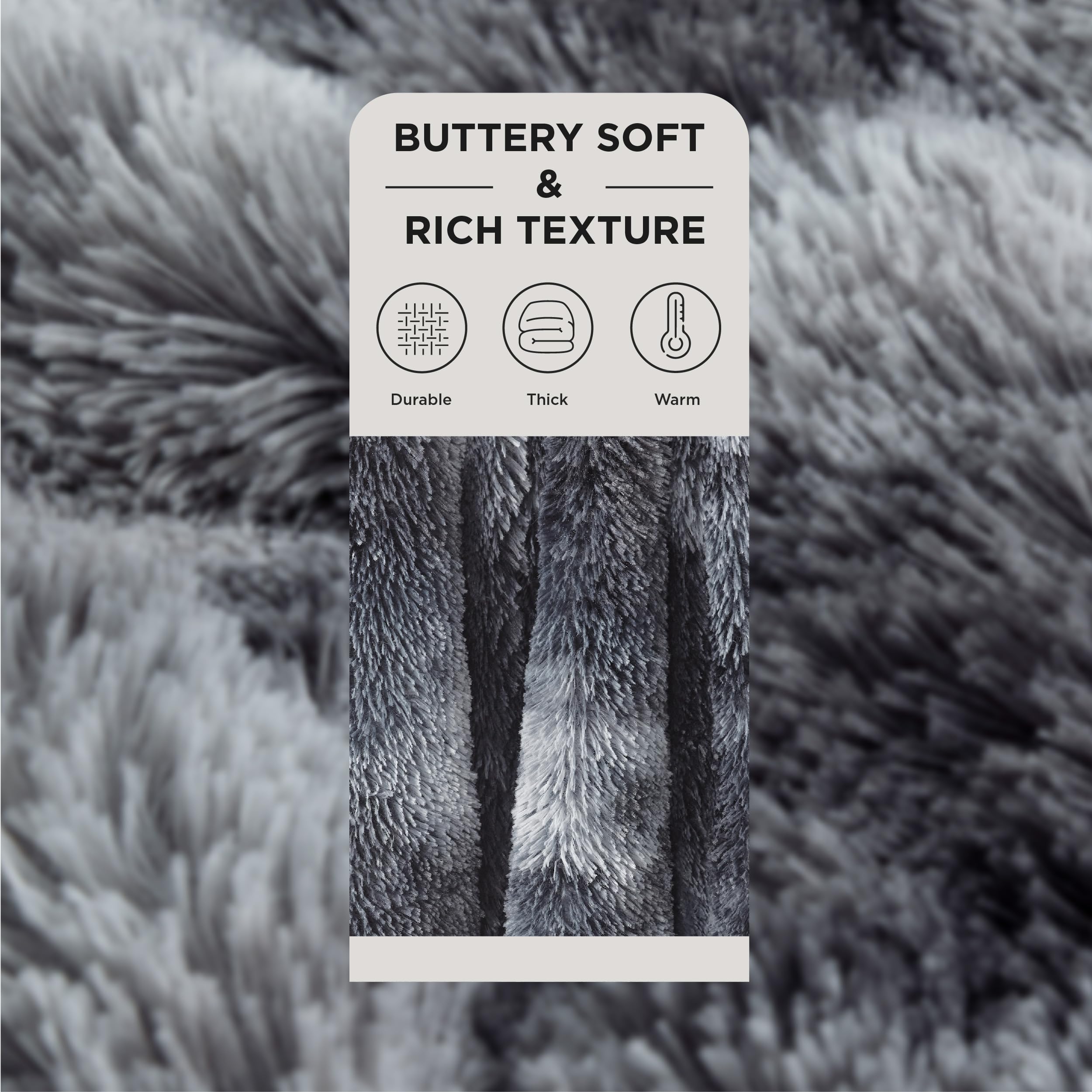 Bedsure Ultra Soft Fluffy King Size Blanket for Bed β Fuzzy, Fluffy, Shaggy Faux Fur King Blanket, Warm and Thick Sherpa, Tie-dye Decorative Gift, Oversized Blankets King Size, 108x90 Inches, 640 GSM