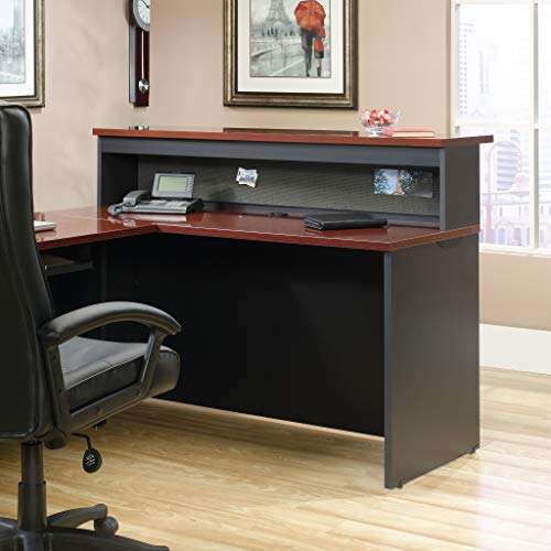 Sauder Via Hutch, L: 59.45" x W: 14.57" x H: 11.65", Classic Cherry Finish