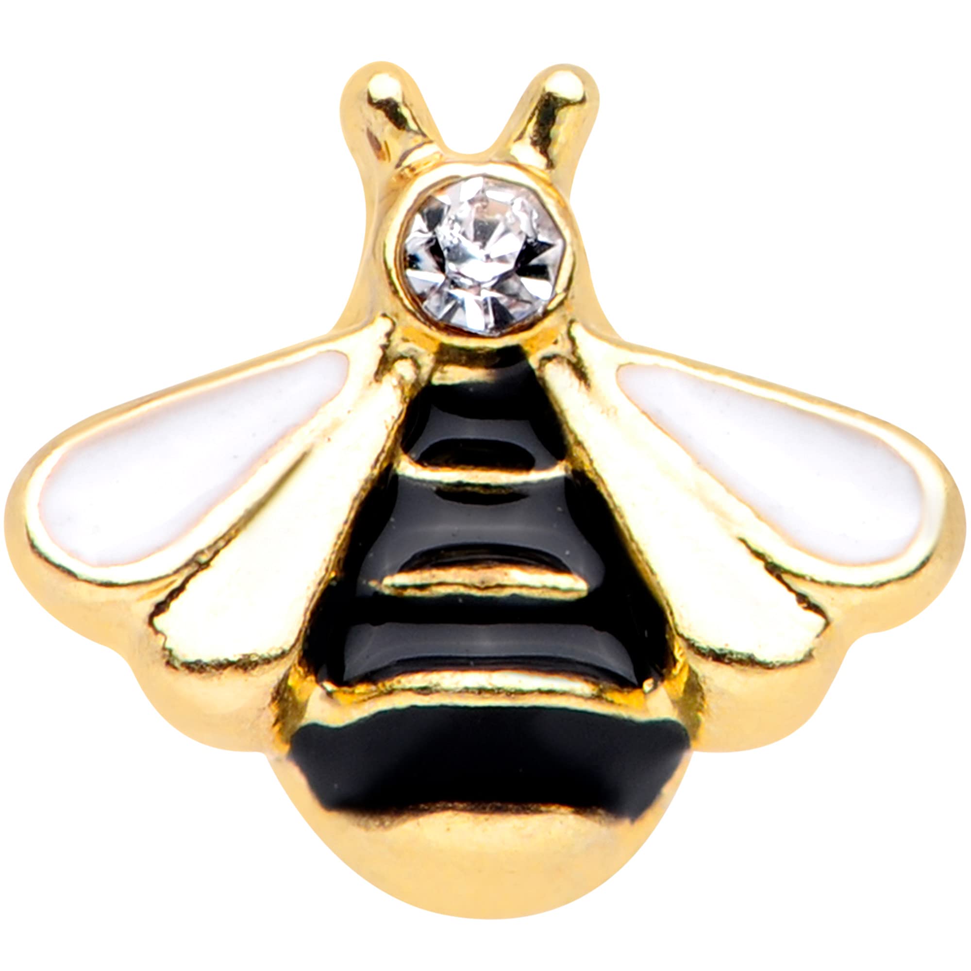 Body Candy Womens 20G 6mm 316L Electroplate Steel L Shape Nose Ring Bee Nose Stud Body Piercing Jewelry 1/4"