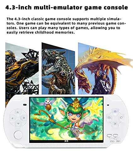 JXD 4.3 inch 8GB Handheld Game Console Built in 1500 Games for Multiple simulators x6 Retro Video Game Console mp3/mp4/Ebook TV Out Portable Game Player