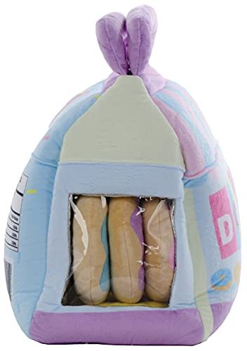iscream Play with Your Food! Box of Donuts Fleece Play Pillow Set with Embroidered Accents