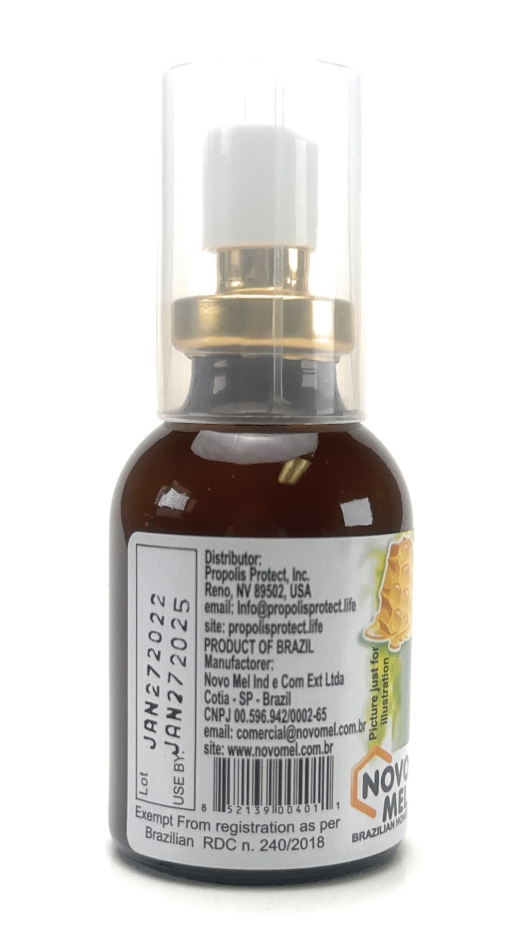 Brazilian Green Bee Propolis and Rain Forest Honey Oral Spray, 2 Bottle Pack