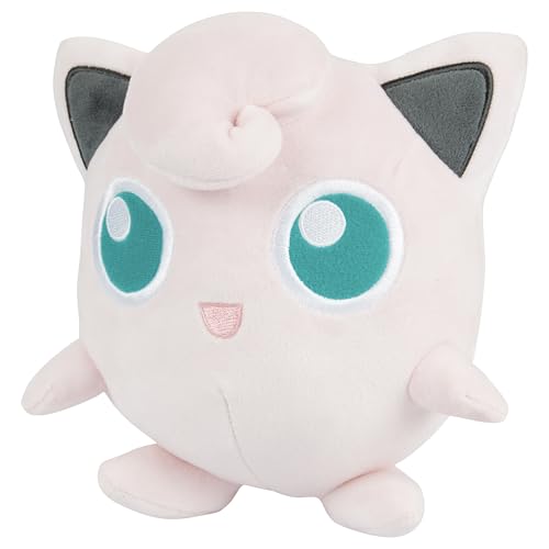 Pokémon 8" Jigglypuff Plush - Officially Licensed - Generation 1 Red and Blue Figure - Authentic Soft Stuffed Animal Toy - Valentine's Day & Easter Basket Stuffer Gift for Kids, Boys, Girls - 2+
