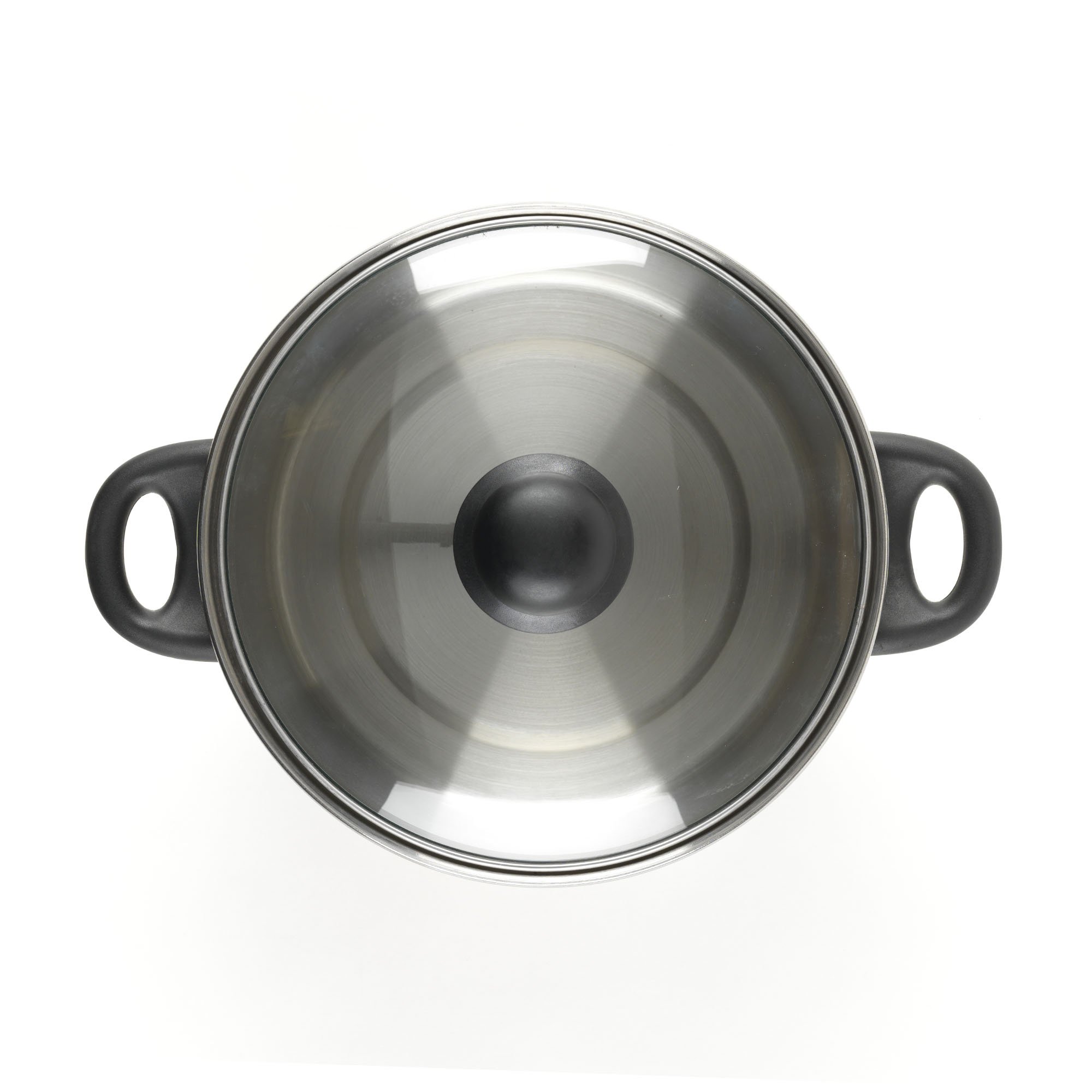GoodCook Classic Stainless Steel 5-Quart Dutch Oven with Tempered Glass Lid, Silver