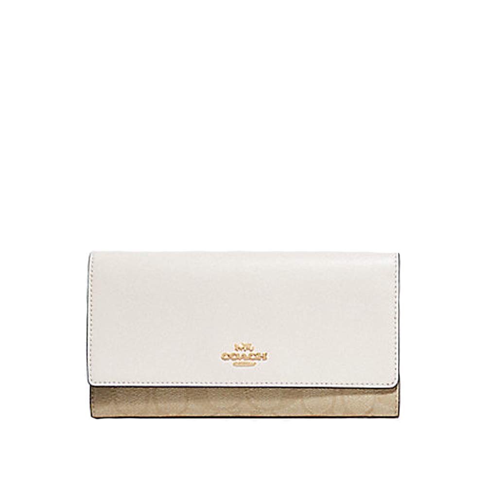 Coach Signature Leather Trifold ID Wallet Clutch - #F79868