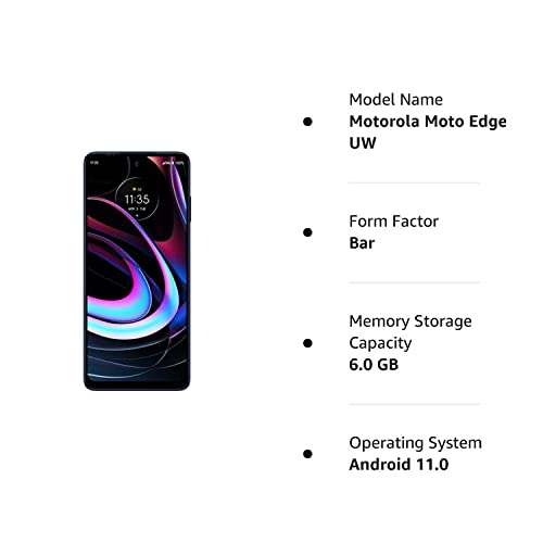 Motorola Moto Edge 5G UW 256gb Nebula Blue for Verizon (Renewed)