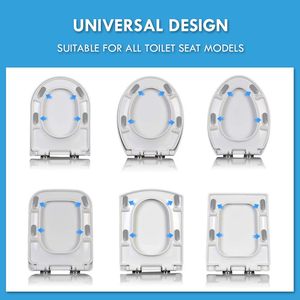 In My Bathroom | Bumpy Bumpers Toilet Seat Spacers (Sanitary Toilet, Strong Adhesive, Universal Fit, 4 Pack)