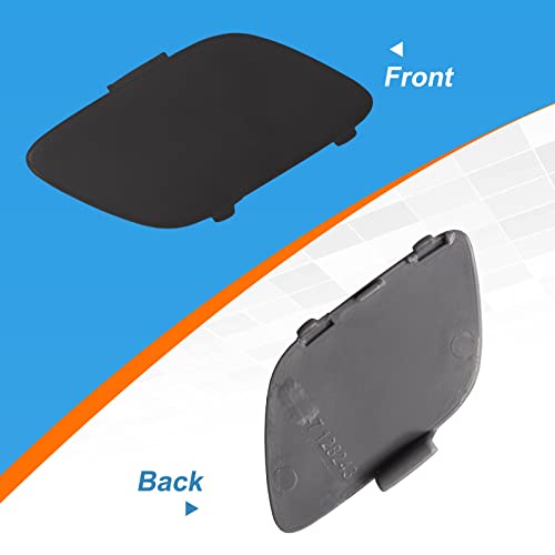 Front Bumper Tow Hook Cover Towing Eye Cap Fit for BMW E92 Coupe E93 Convertible 3-Series 328i 335i 2007 2008 2009 2010 51117187956 (White, Right Passenger Side)